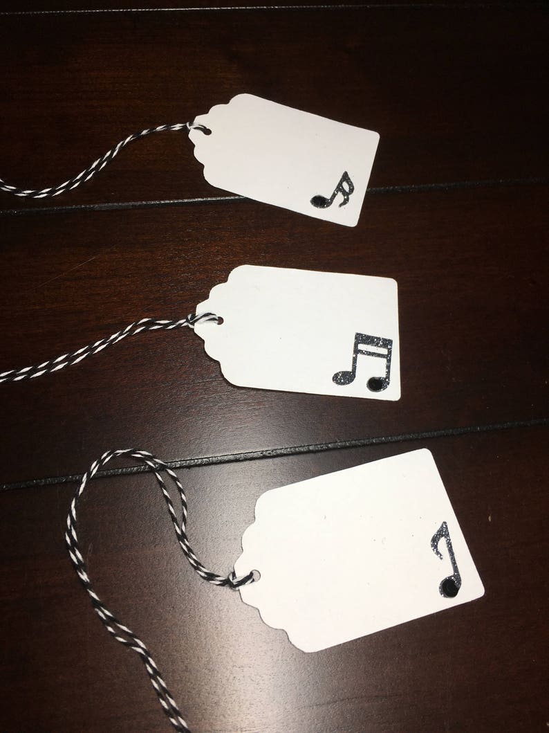 Music Tags Music Note Gift Tags Goodie Bag Tags Musician - Etsy