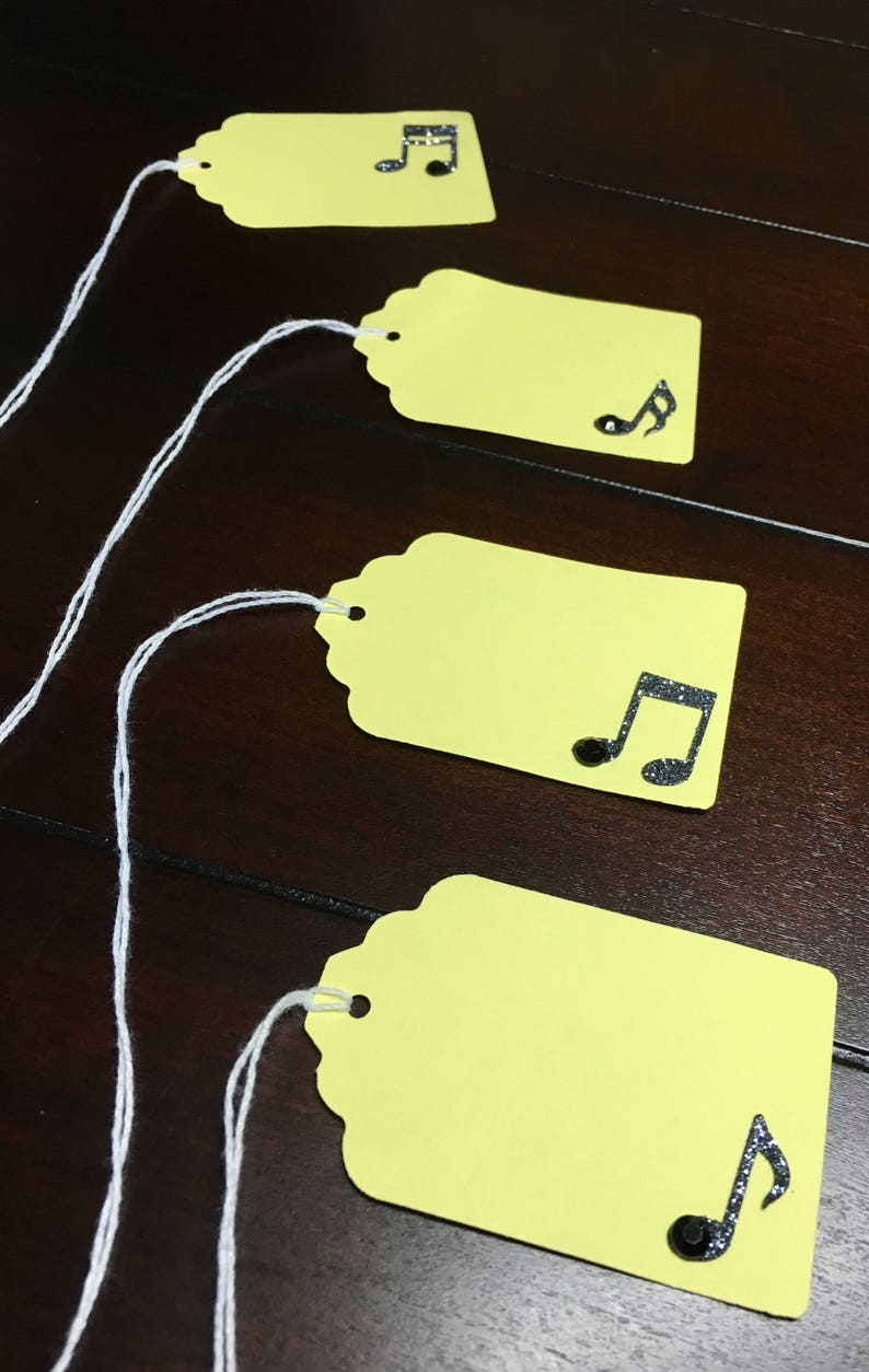 Music Tags Music Note Gift Tags Goodie Bag Tags Musician - Etsy