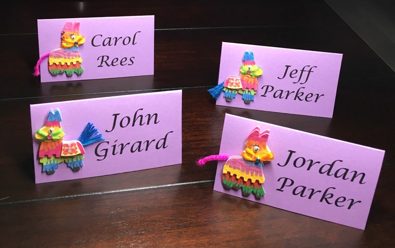 Pinata Place Cards Mexican Placecards Pinatas Seat Cards | Etsy