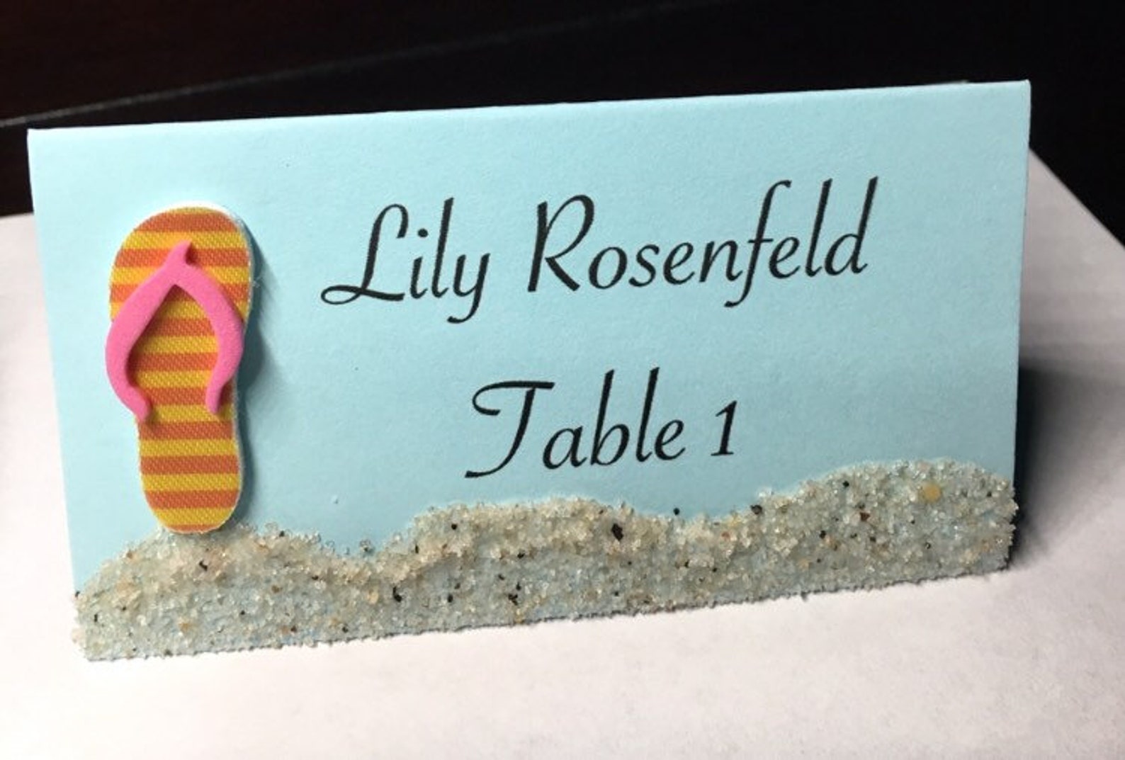 Beach Place Cards Flip Flop Name Cards flip flops escort | Etsy