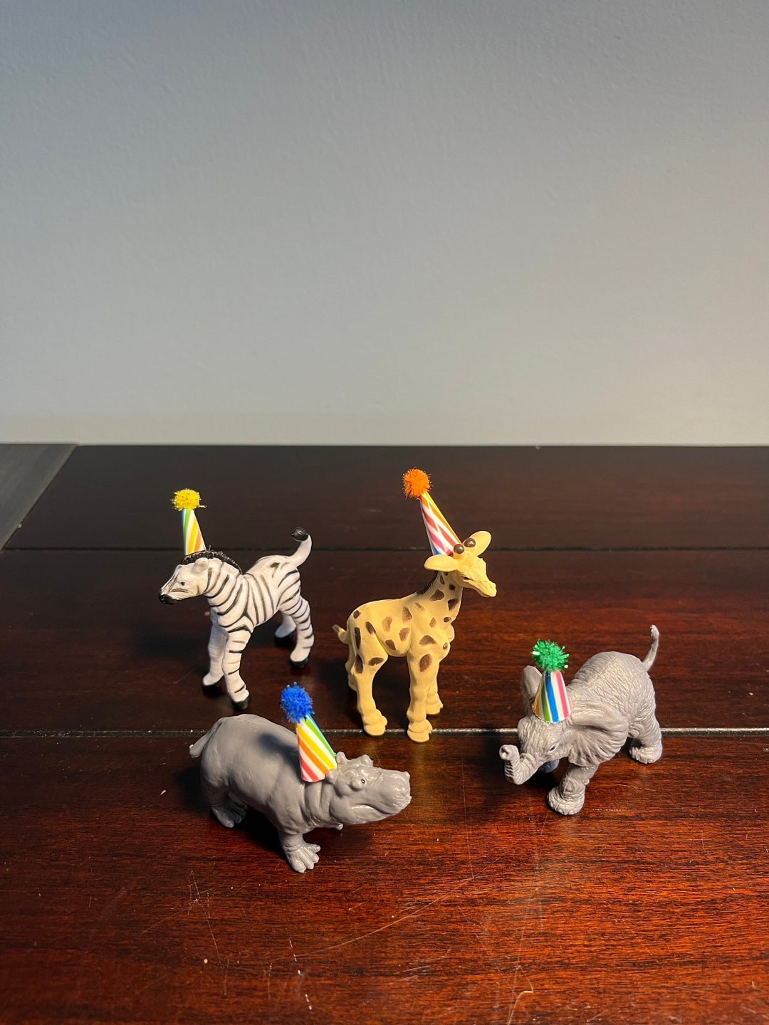 Party Animals Cupcake Cake Topper Safouri Young Wild Three Zoo Safari ...