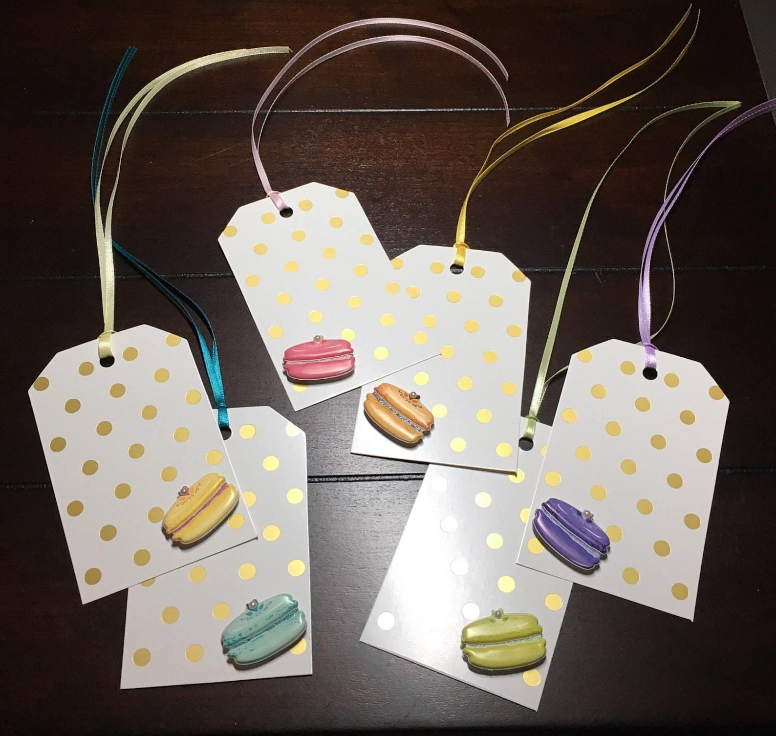 Macaron Tags, Macaron Favor Tags, France Parisian Tags, French Favor ...