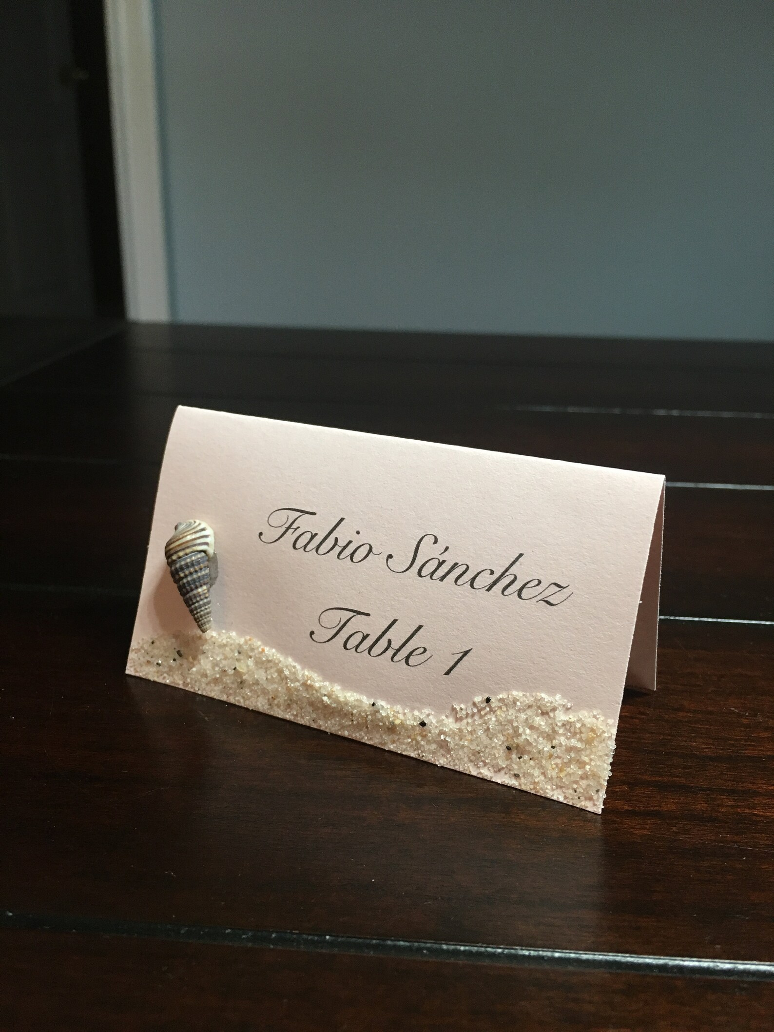 Seashells and Sand Placecards Seashell Place Cards Beach - Etsy