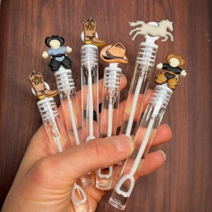 Cowboy Bubble Favor Wand Tube Country Wild West Western First Rodeo ...