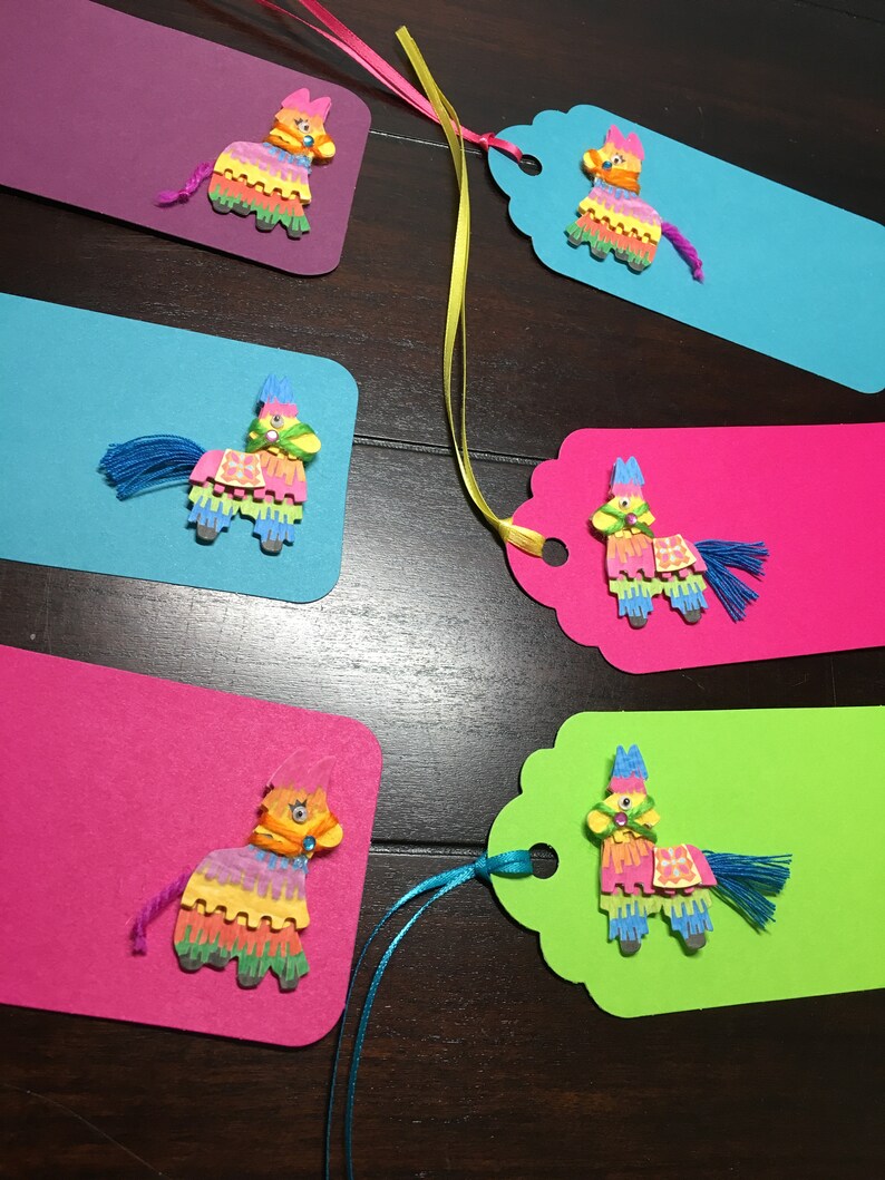 Pinata Tags, First Fiesta Goodie Bag Tags, Favor Tags, Mexican Gift ...