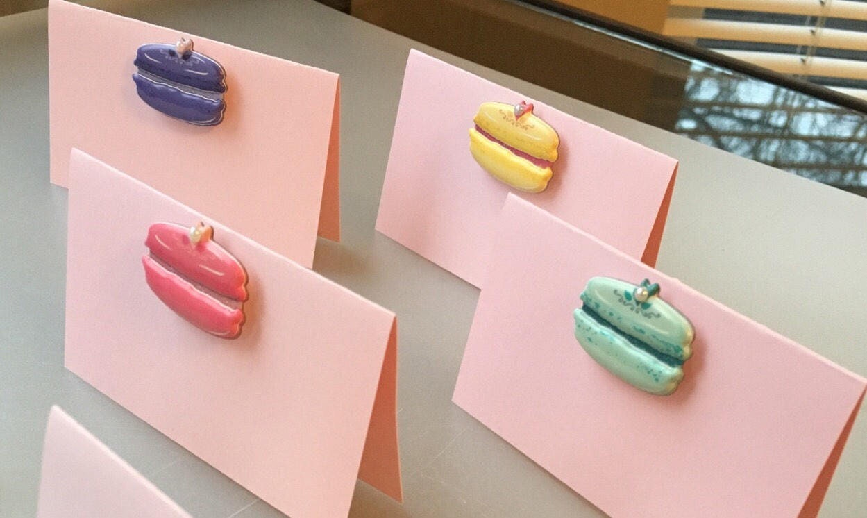 Macaron Place cards Macaroon food labels dessert table | Etsy