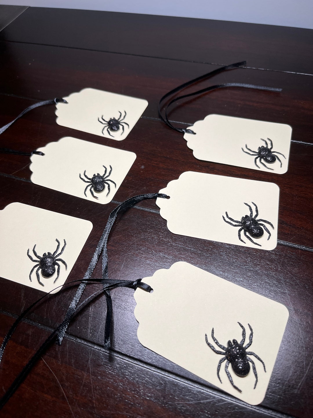Spider Halloween Goodie Bag Tags, Halloween Party Gift Tags, Custom ...