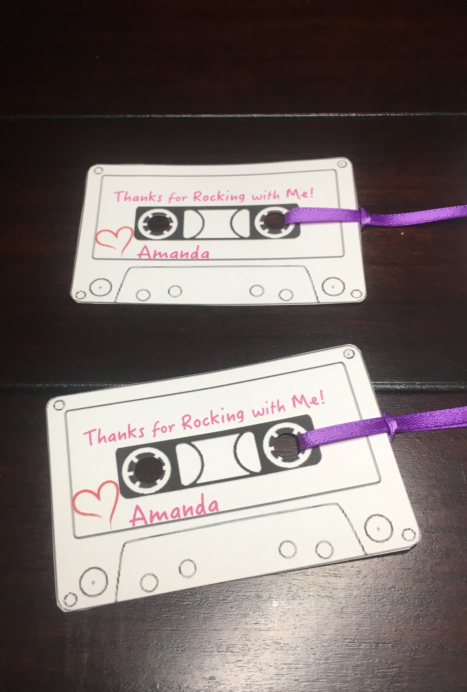Cassette Tapes Tags Personalized Custom Awesome 80s Tags | Etsy