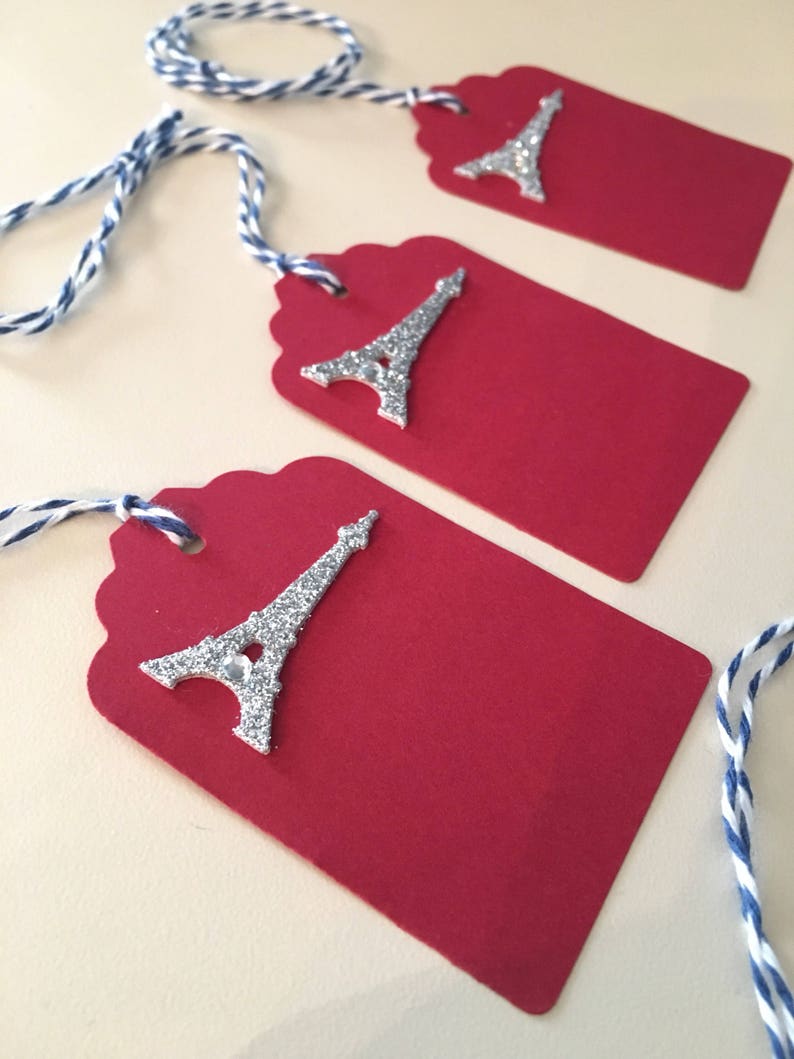 Paris Favor Tags Eiffel Tower Gift Tags Paris Theme Wedding | Etsy
