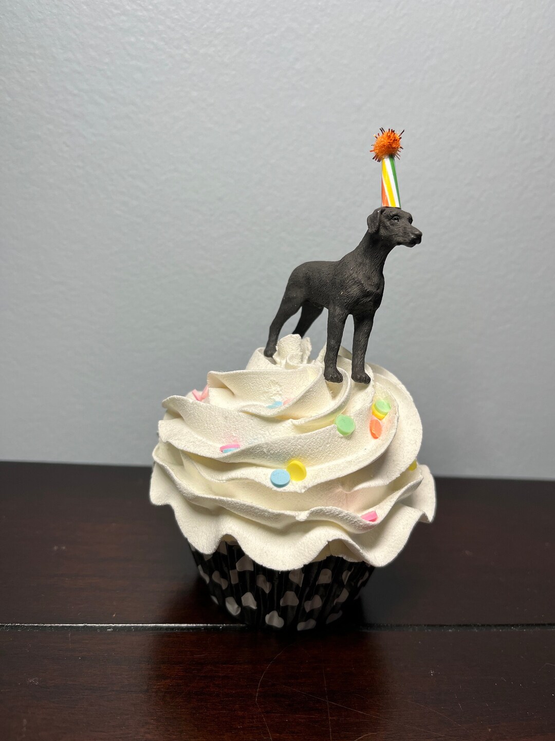 Black Labrador Cupcake Topper|black Lab Cake Topper|retriever Wearing ...