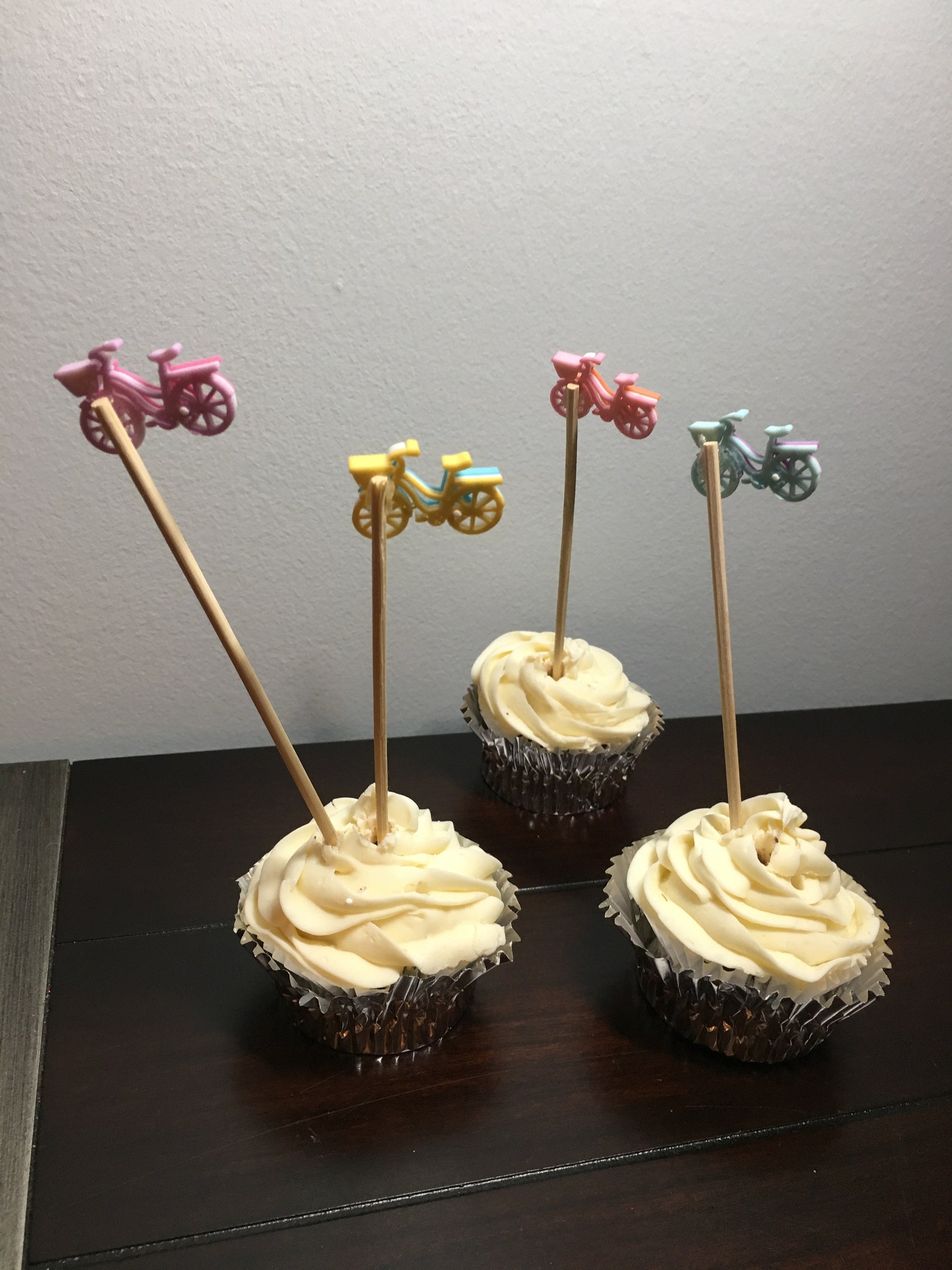 Bicycle Cupcake Toppers Bike Party Picks Unique Bike Lover - Etsy