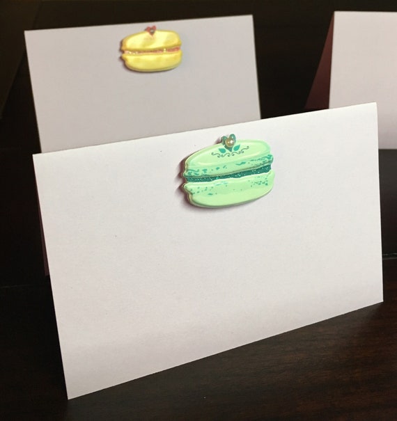 Macaron Place Cards Macaroon Food Labels Dessert Table | Etsy