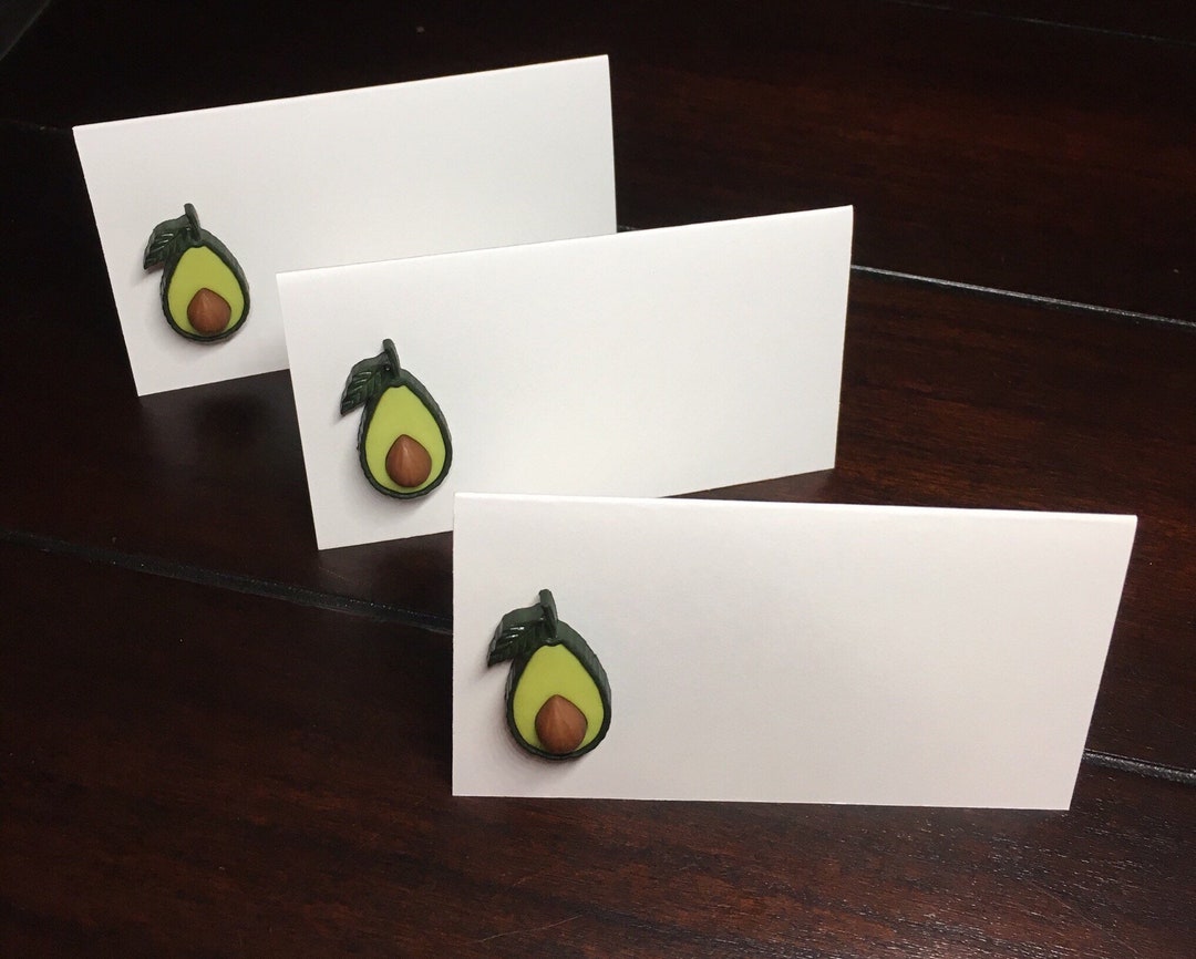 Avocado Place Cards, Healthy Food Labels Tents Name Escort Seat Cards ...