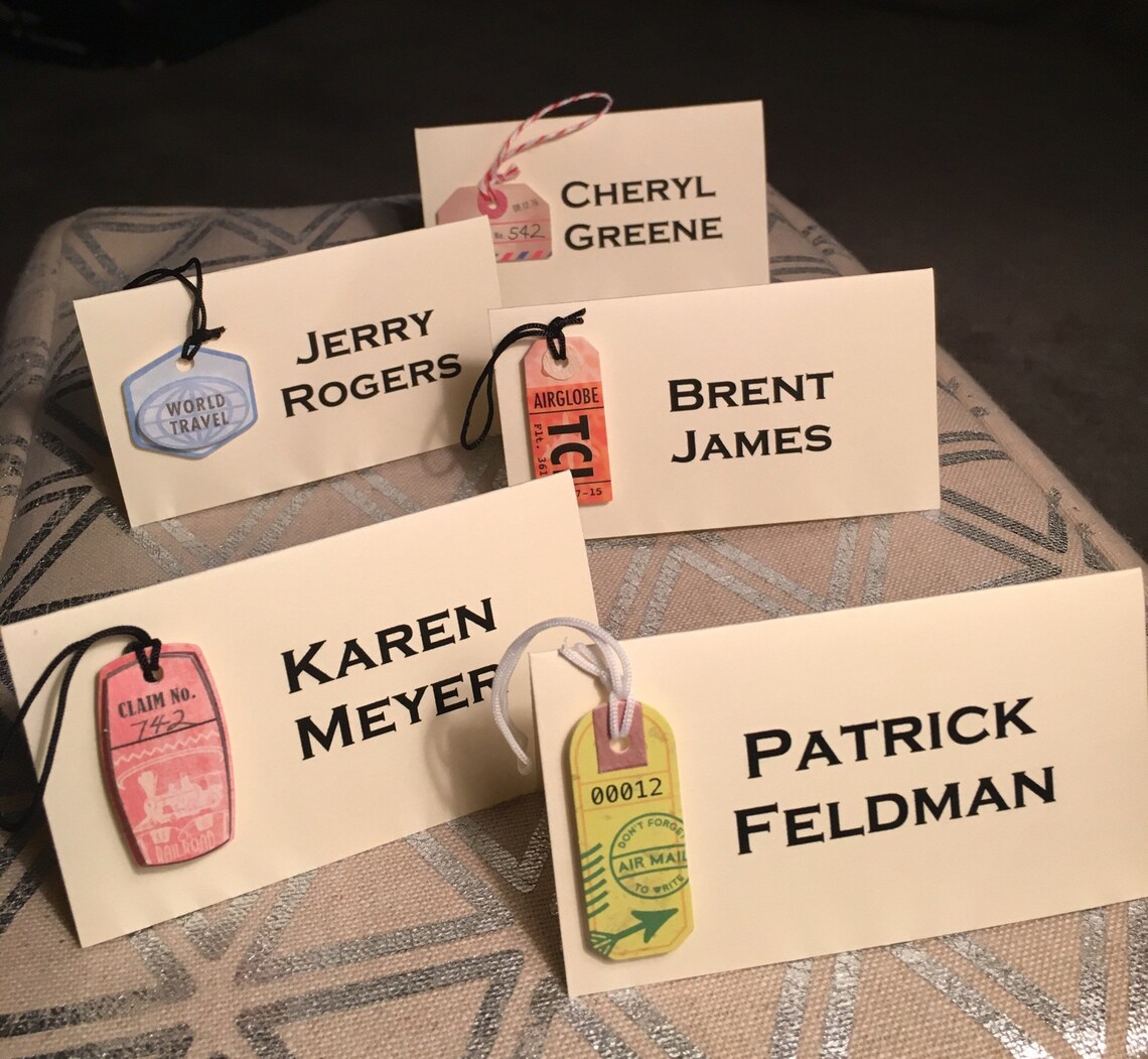 Destination Wedding Place Cards Travel Theme Placecards - Etsy