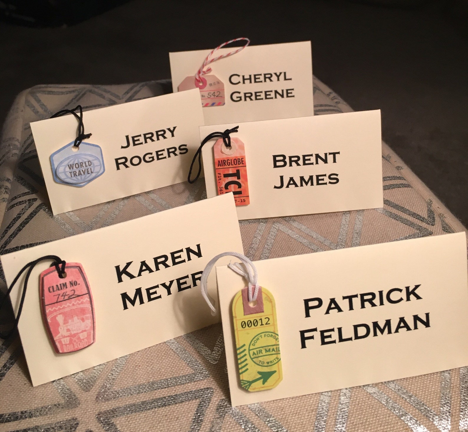 Destination Wedding Place Cards Travel Theme Placecards - Etsy