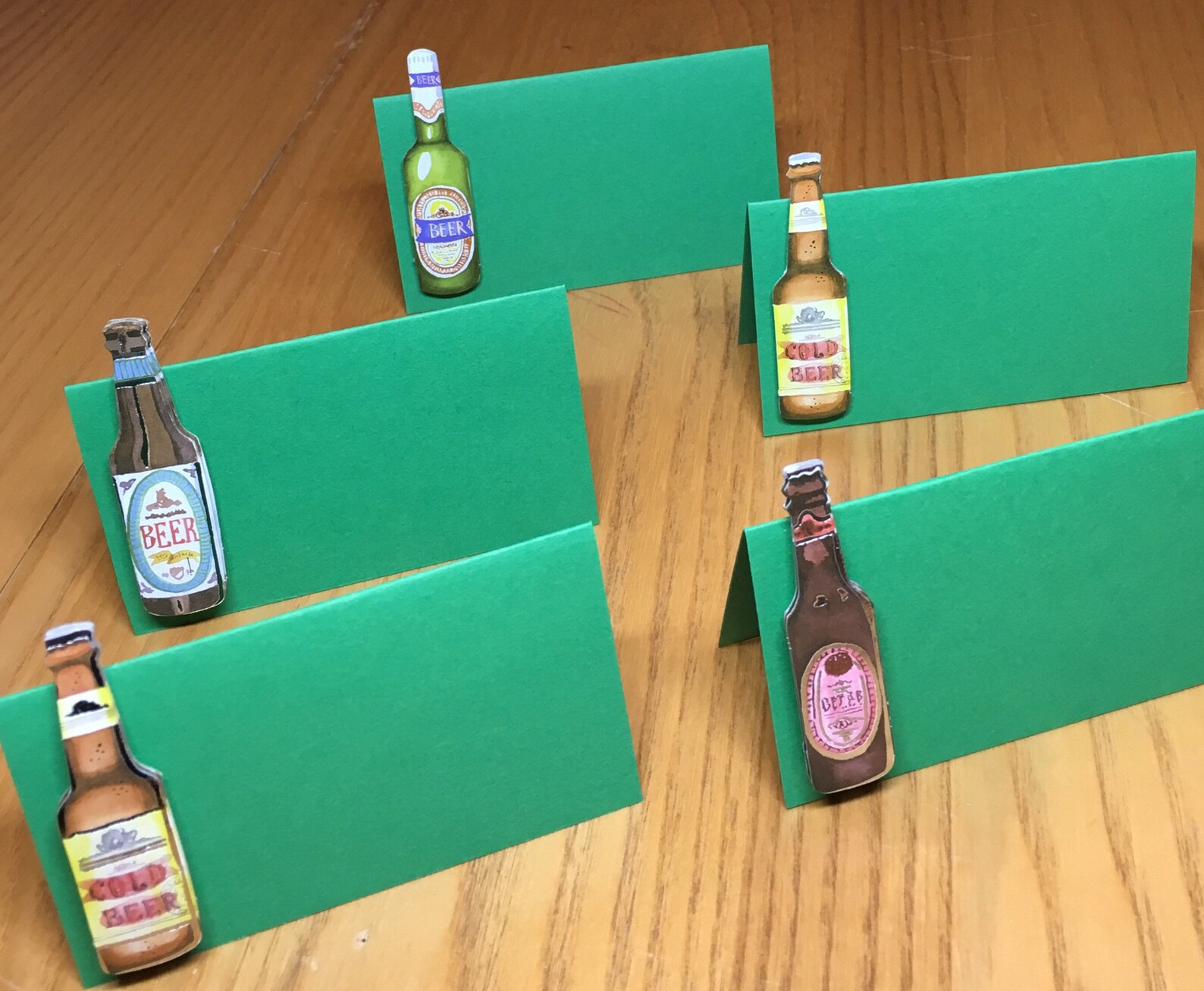 Beer Place Cards Beer Food Labels Seat Cards Manly - Etsy