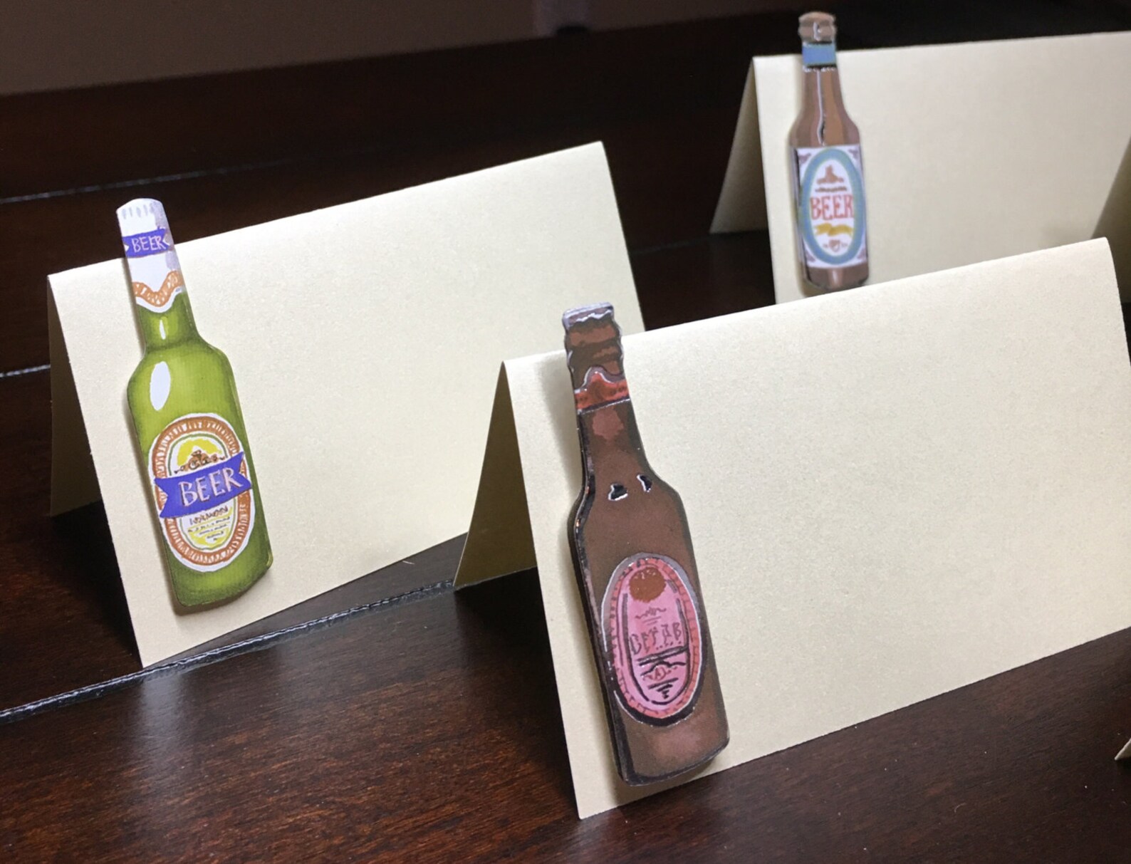 Beer Place Cards Beer Food Labels Seat Cards Manly - Etsy