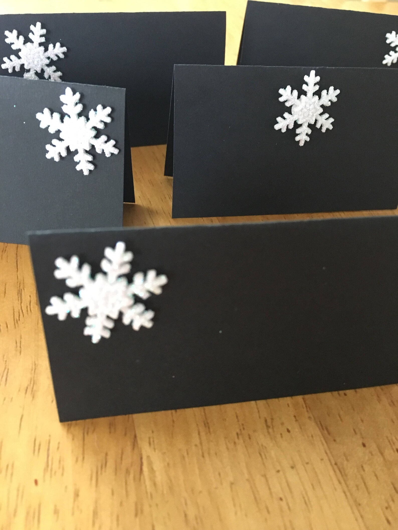 Snowflake Place Cards Winter Wedding Seat Cards Snow Flake | Etsy