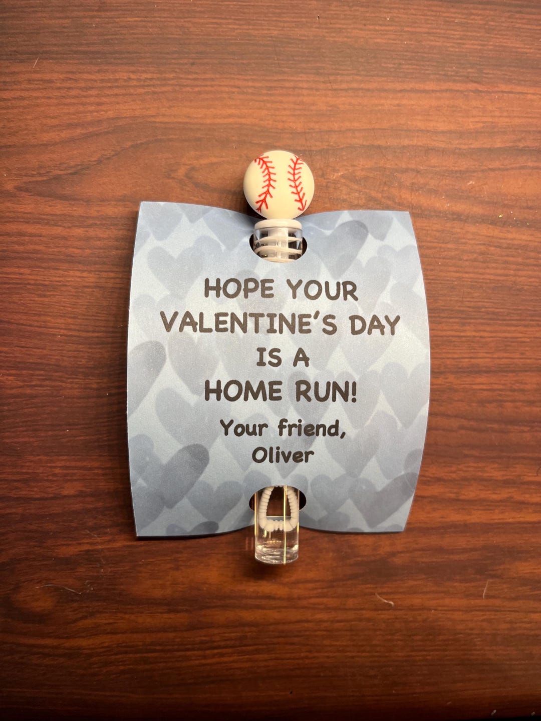 Baseball Bubbles Kids Custom Valentine Cards for Class Classmate ...