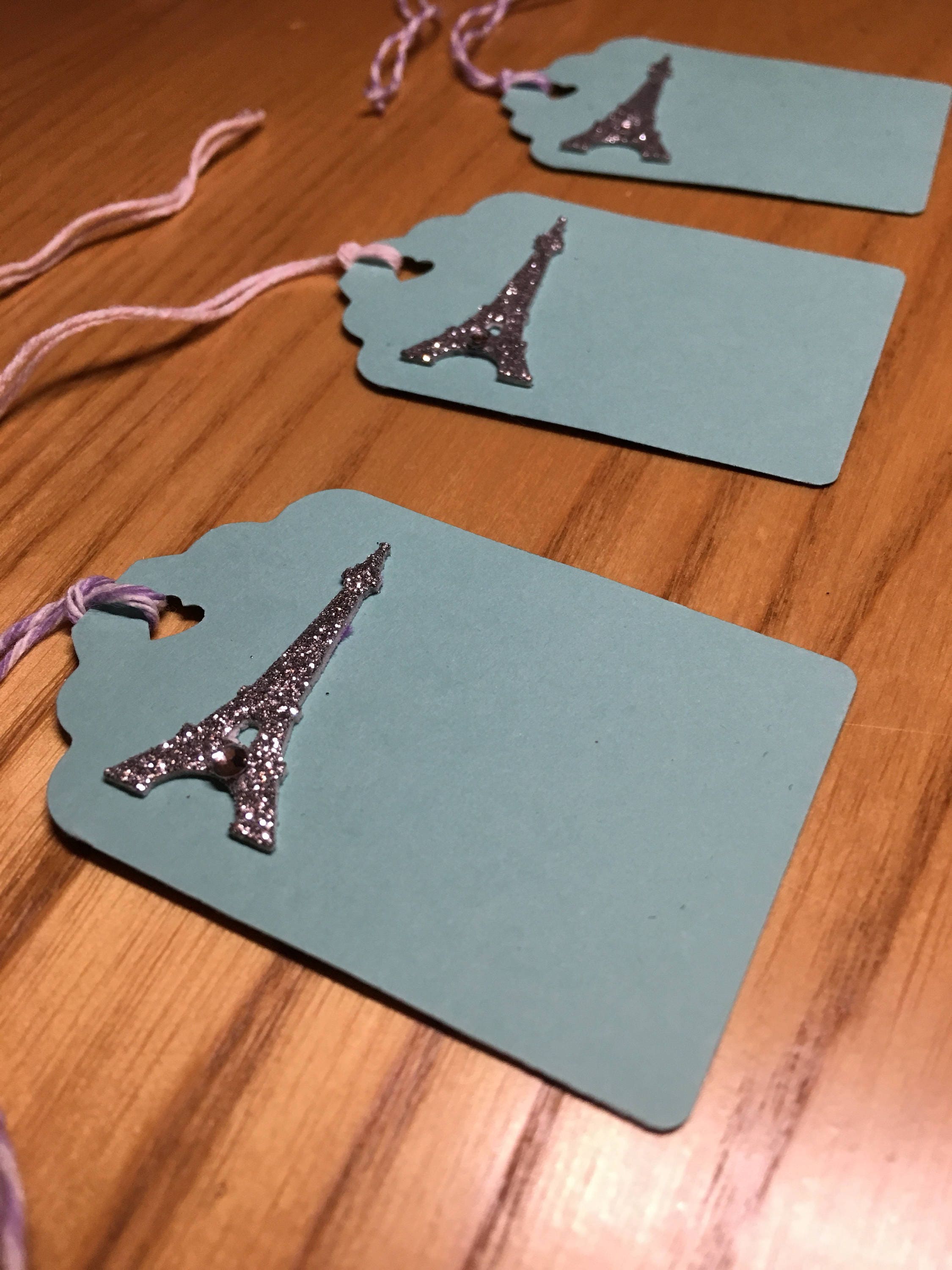 Paris favor tags Eiffel Tower gift tags paris theme wedding | Etsy