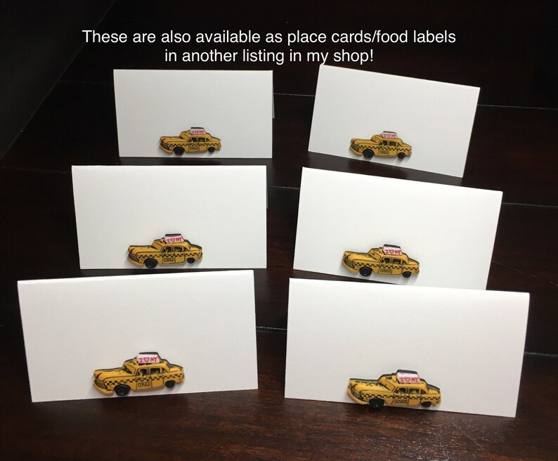 Taxi Cupcake Toppers Taxi Cab Party Picks I Love New York | Etsy