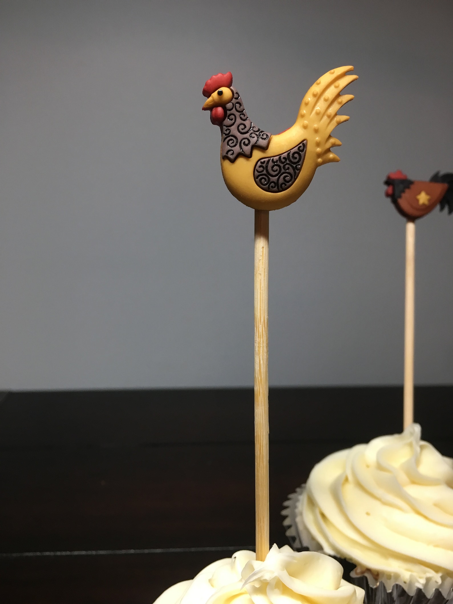 Roosters Cupcake Toppers Chicken Birthday Party Picks | Etsy