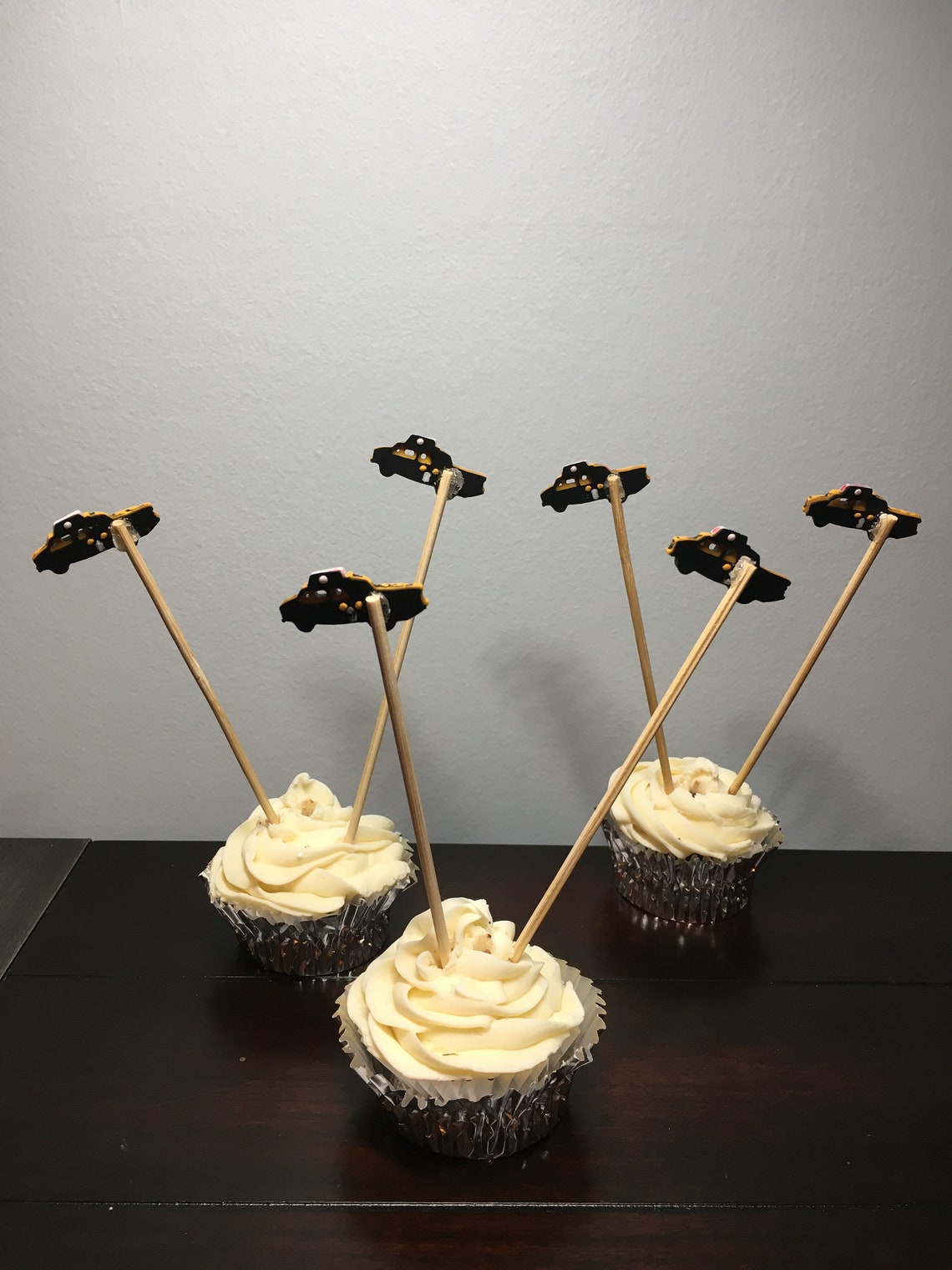 Taxi Cupcake Toppers Taxi Cab Party Picks I Love New York | Etsy