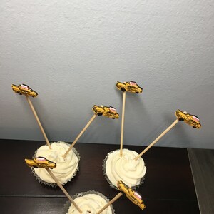 Taxi Cupcake Toppers, Taxi Cab Party Picks, I Love New York Cupcake, NY ...