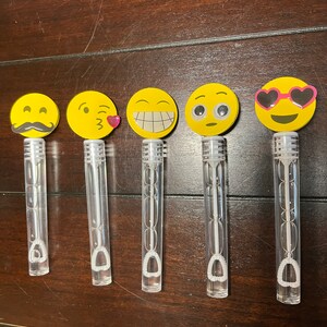 Emoji Bubble Favor, Emojis Bubble Tube Wand, Emoticons Party Favor ...
