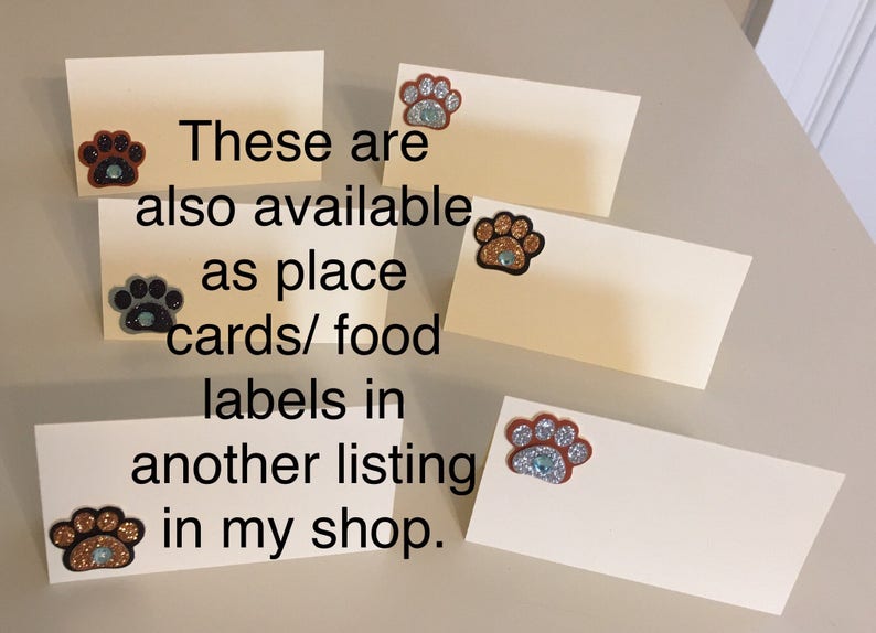 Paper Paw Print Tags, Cat Tags, Barkday Pawty Favor Tags, Paws Goodie ...