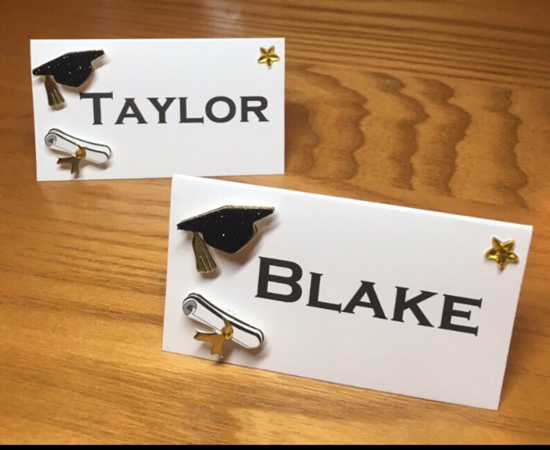 Graduation Placecards Graduate Place Cards Custom Graduation - Etsy