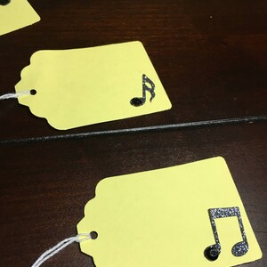 Music Tags, Music Note Gift Tags, Goodie Bag Tags, Musician Favor Tags ...