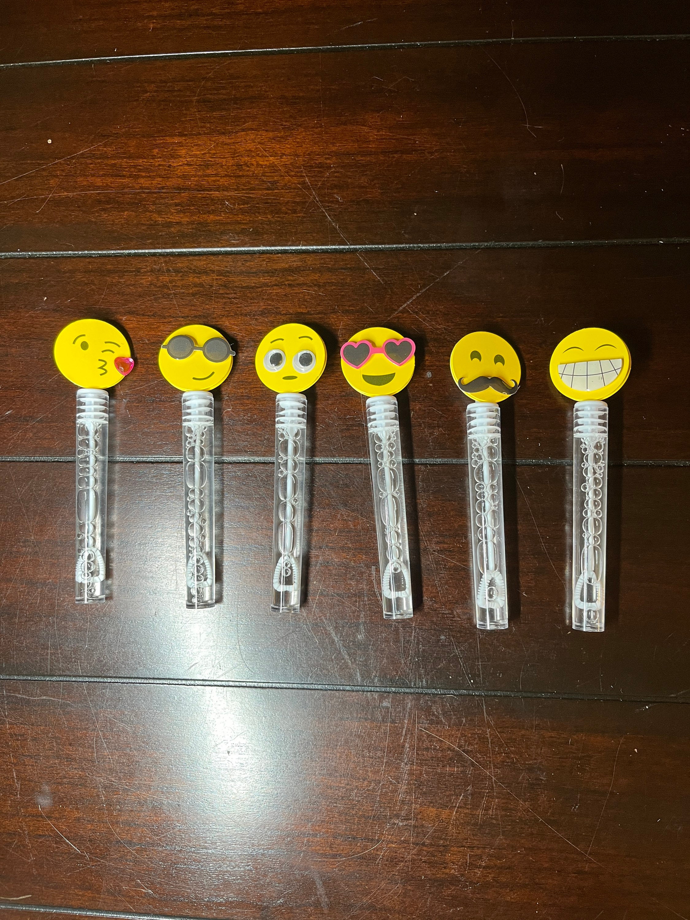 Emoji Bubble Favor Emojis Bubble Tube Wand Emoticons Party - Etsy