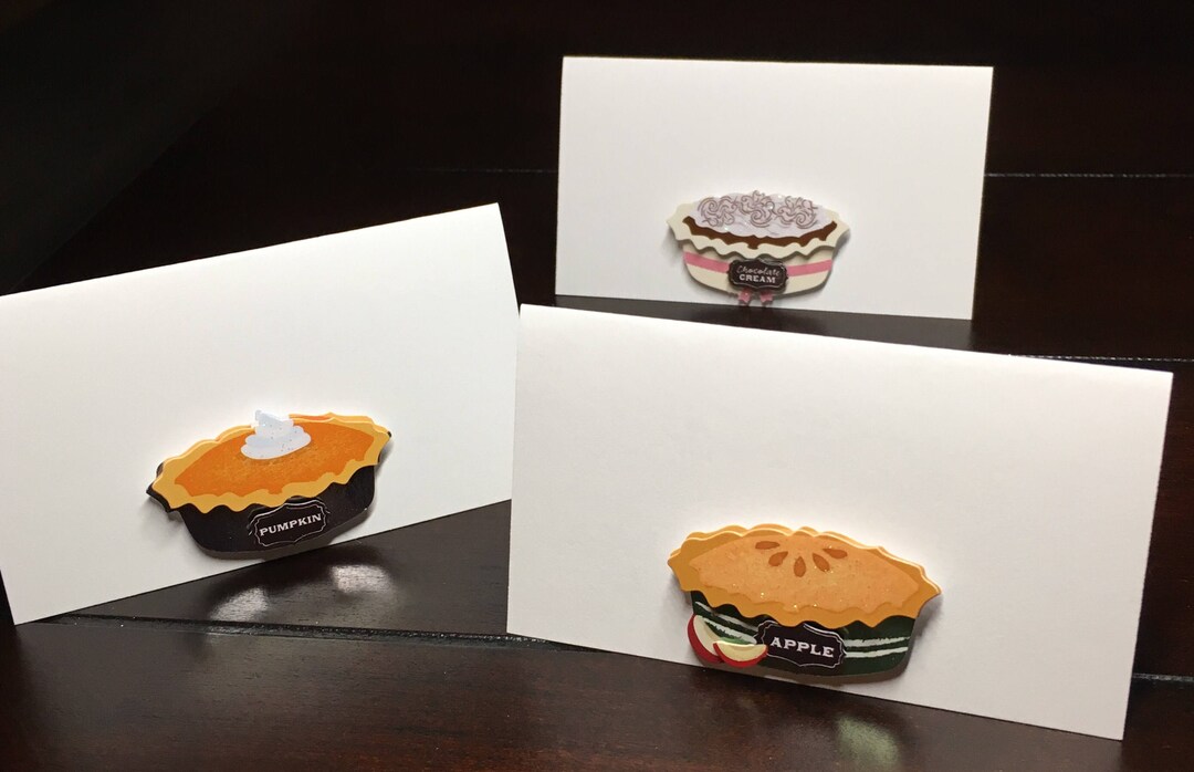 Pie Food Labels, Pie Place Cards, Pumpkin Pie Food Tents, Thanksgiving ...