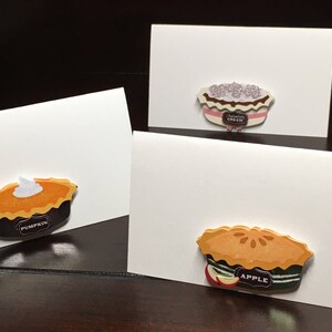 Pie Food Labels, Pie Place Cards, Pumpkin Pie Food Tents, Thanksgiving ...