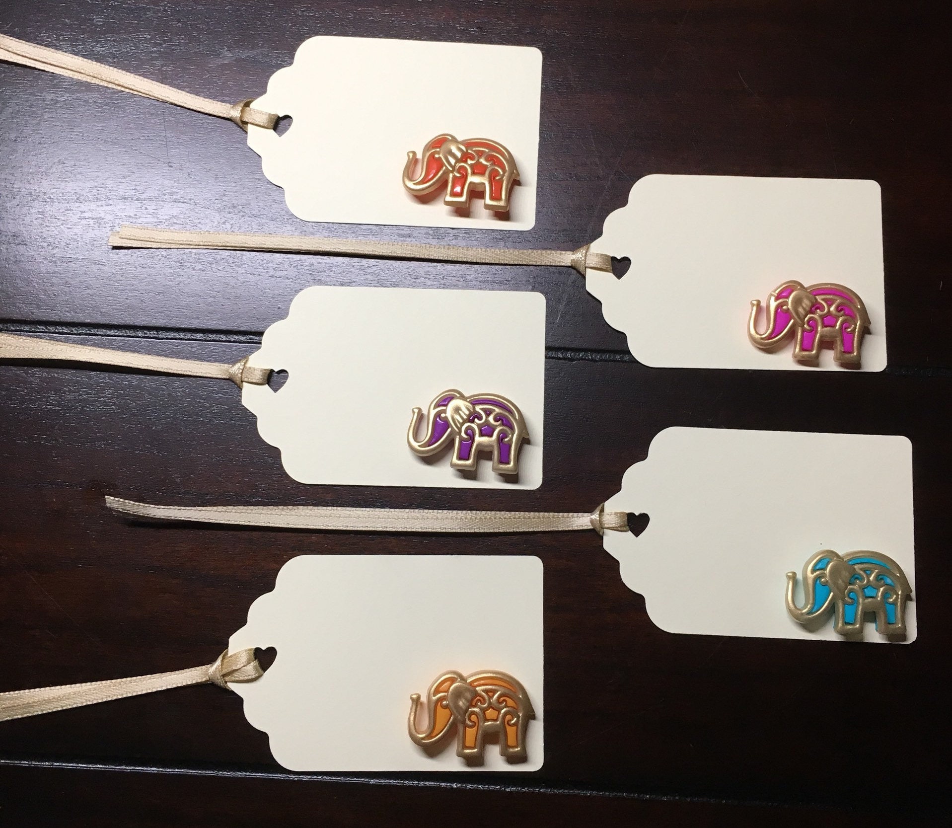 Elephant Tags Elephants Paper Tags Customized Personalized | Etsy