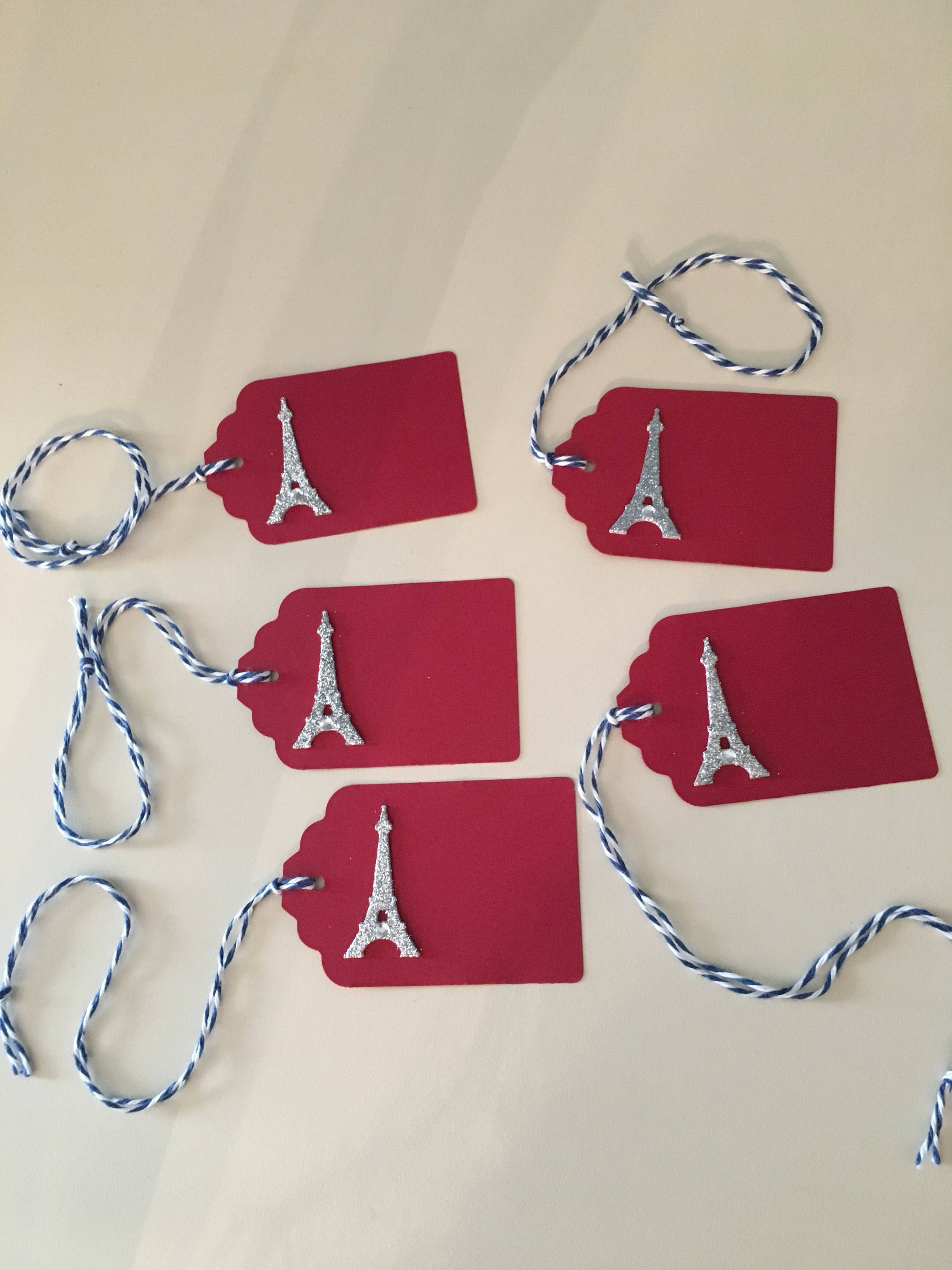 Paris favor tags Eiffel Tower gift tags paris theme wedding | Etsy