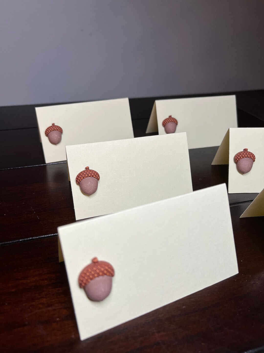 Thanksgiving Dinner Place Cards Autumn Placecards Acorn - Etsy