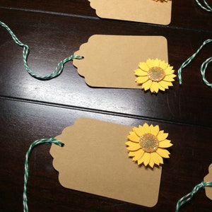 Sunflower Tags, Sunflowers Favor Tags, Sunflower Gift Tags, Autumn Tags ...