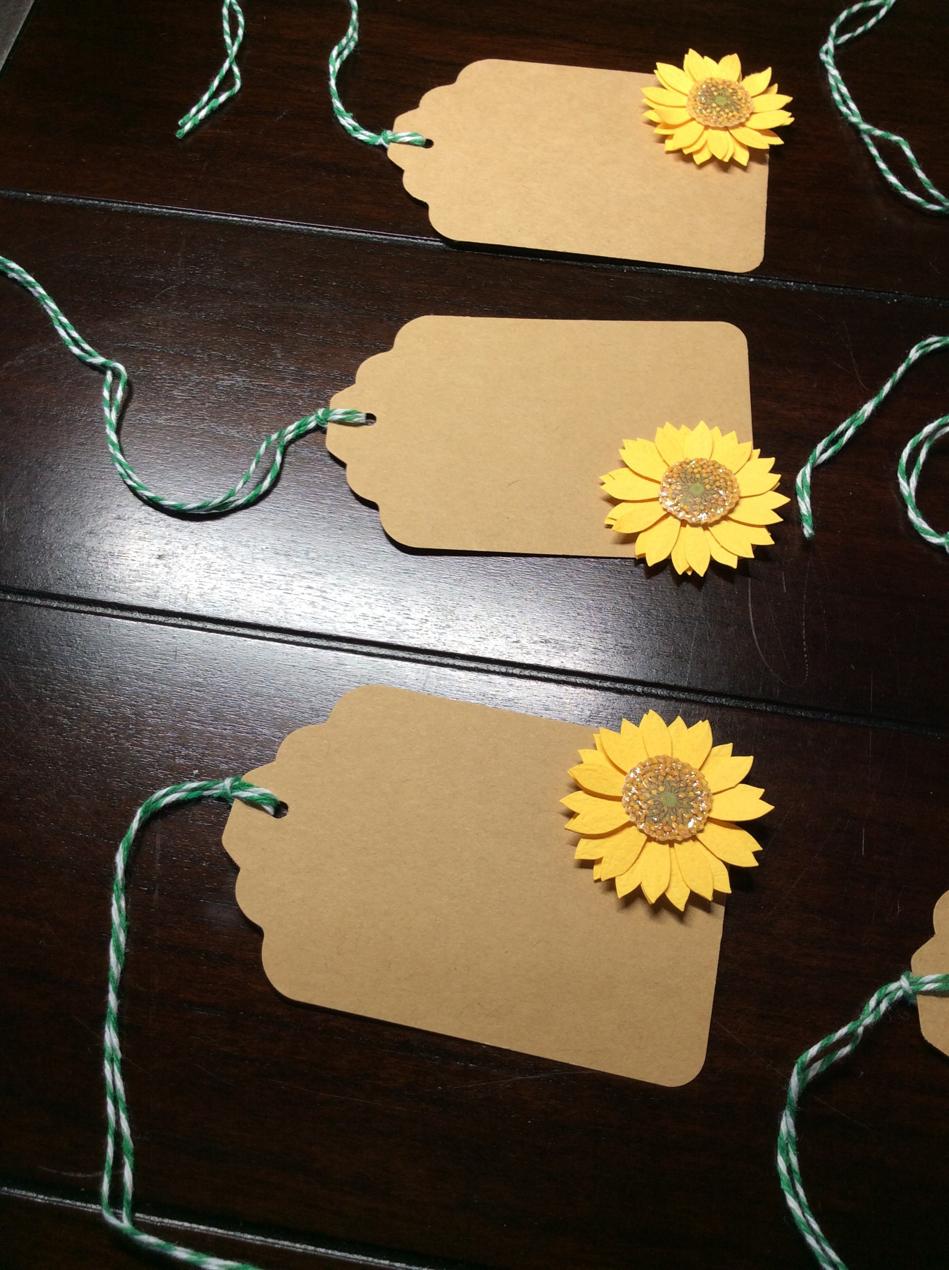 Sunflower Tags Sunflowers Favor Tags Sunflower Gift Tags | Etsy