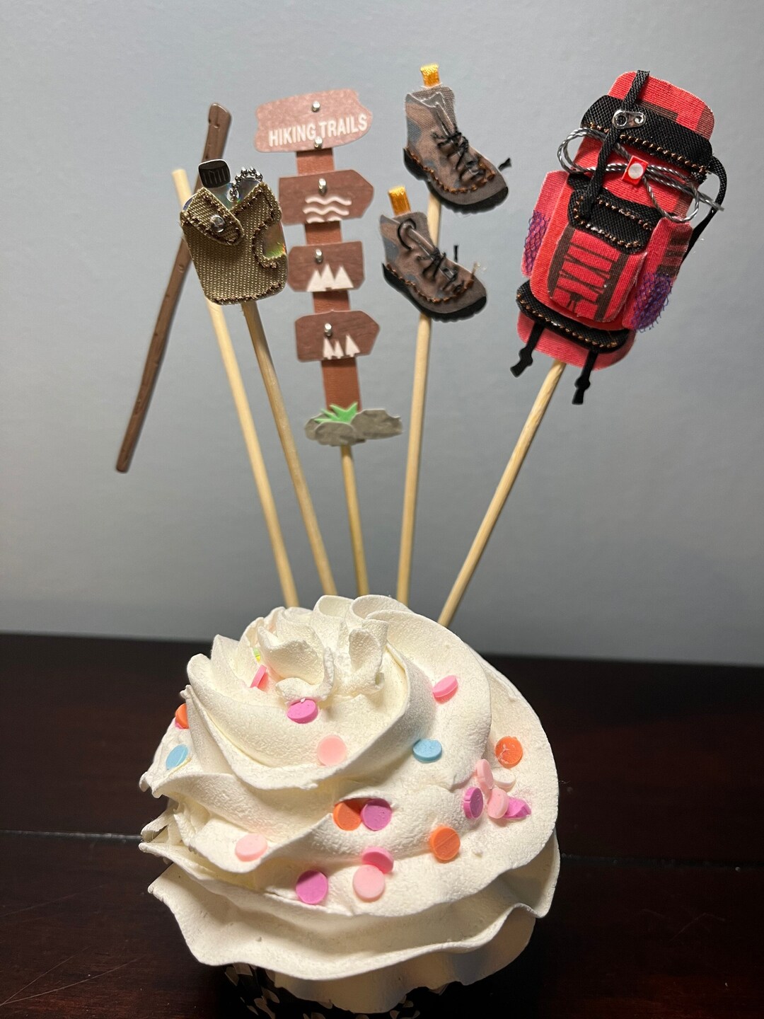Hiking Cupcake Toppers Mountain Climber Party Picks Hikers - Etsy