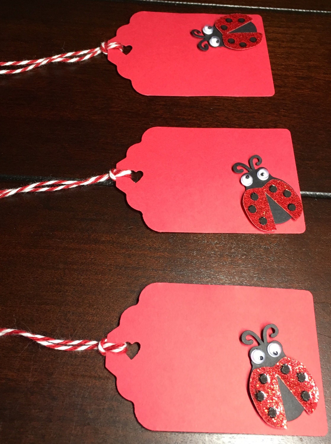Lady Bug Favor Tags Lady Bug Valentine Goodie Bag Gift Tags | Etsy