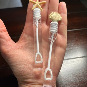 Conch Scallop Seashell Bubble Tube Favor Starfish Summer Beach Wedding ...