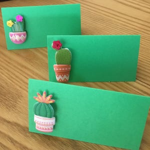 Cactus Place Cards, Succulent Placecards, Succulents Seat Cards, Name ...