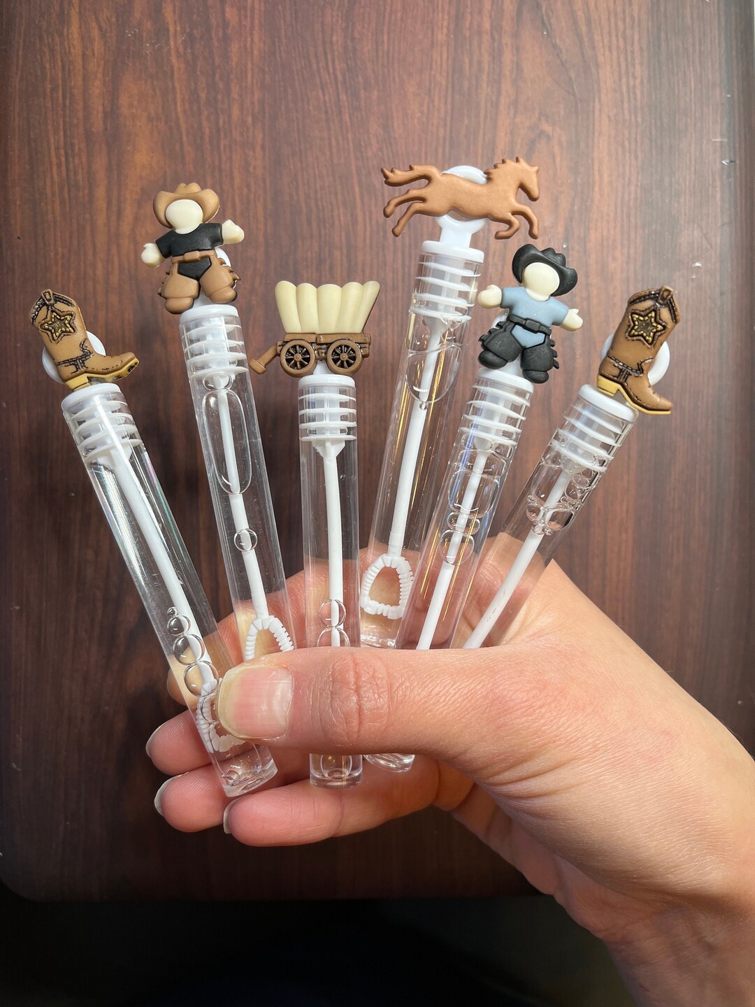 Cowboy Bubble Favor Wand Tube Country Wild West Western First Rodeo ...