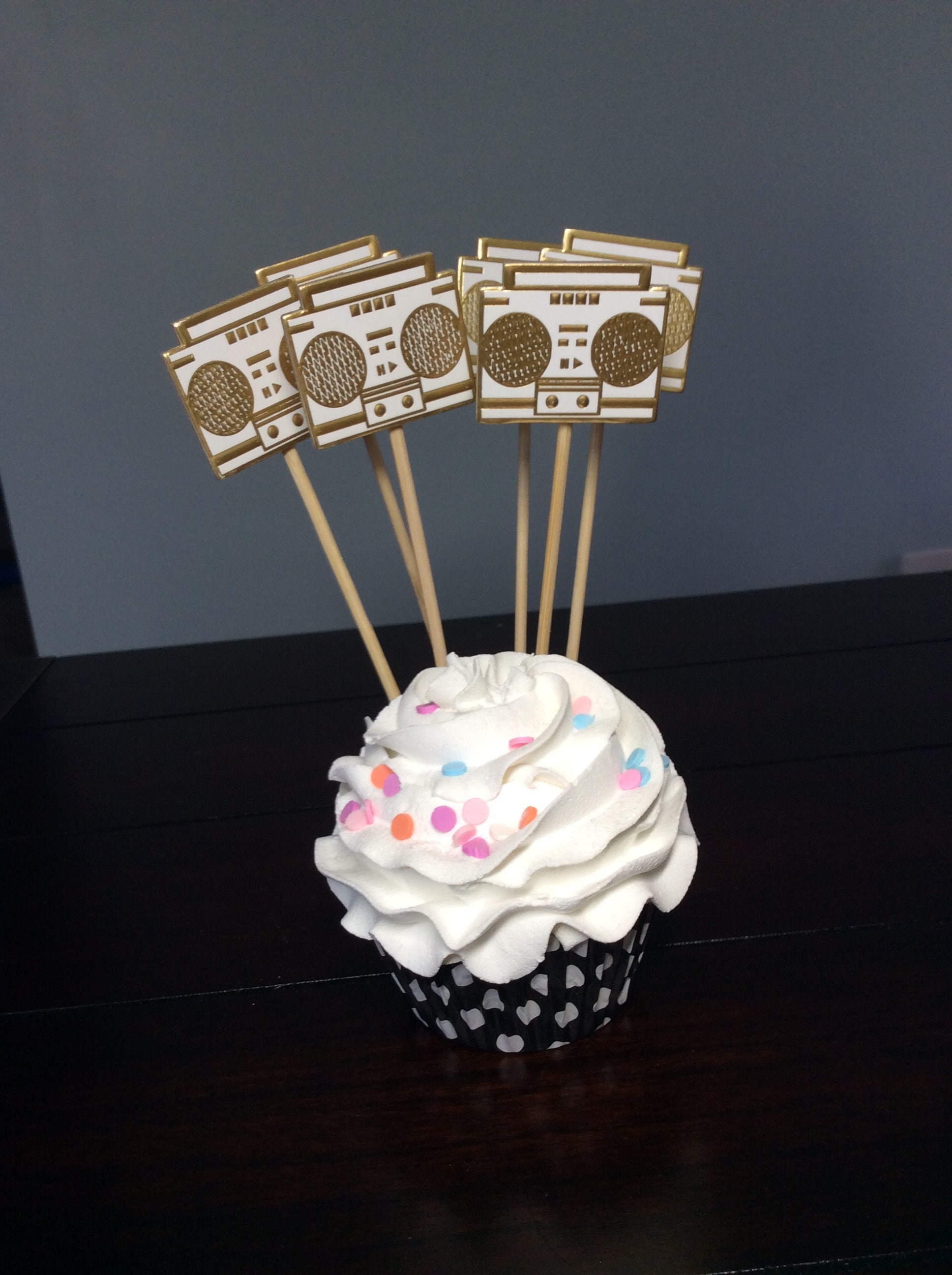 Boom Box Cupcake Toppers Boom Boxes Cupcake Hip Hop Hooray Birthday ...