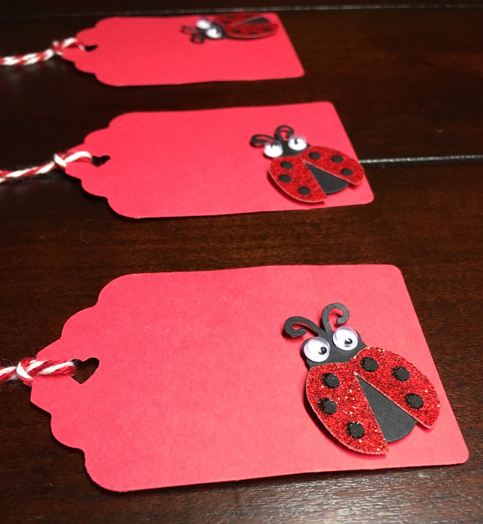 Lady Bug Favor Tags Lady Bug Valentine Goodie Bag Gift Tags - Etsy