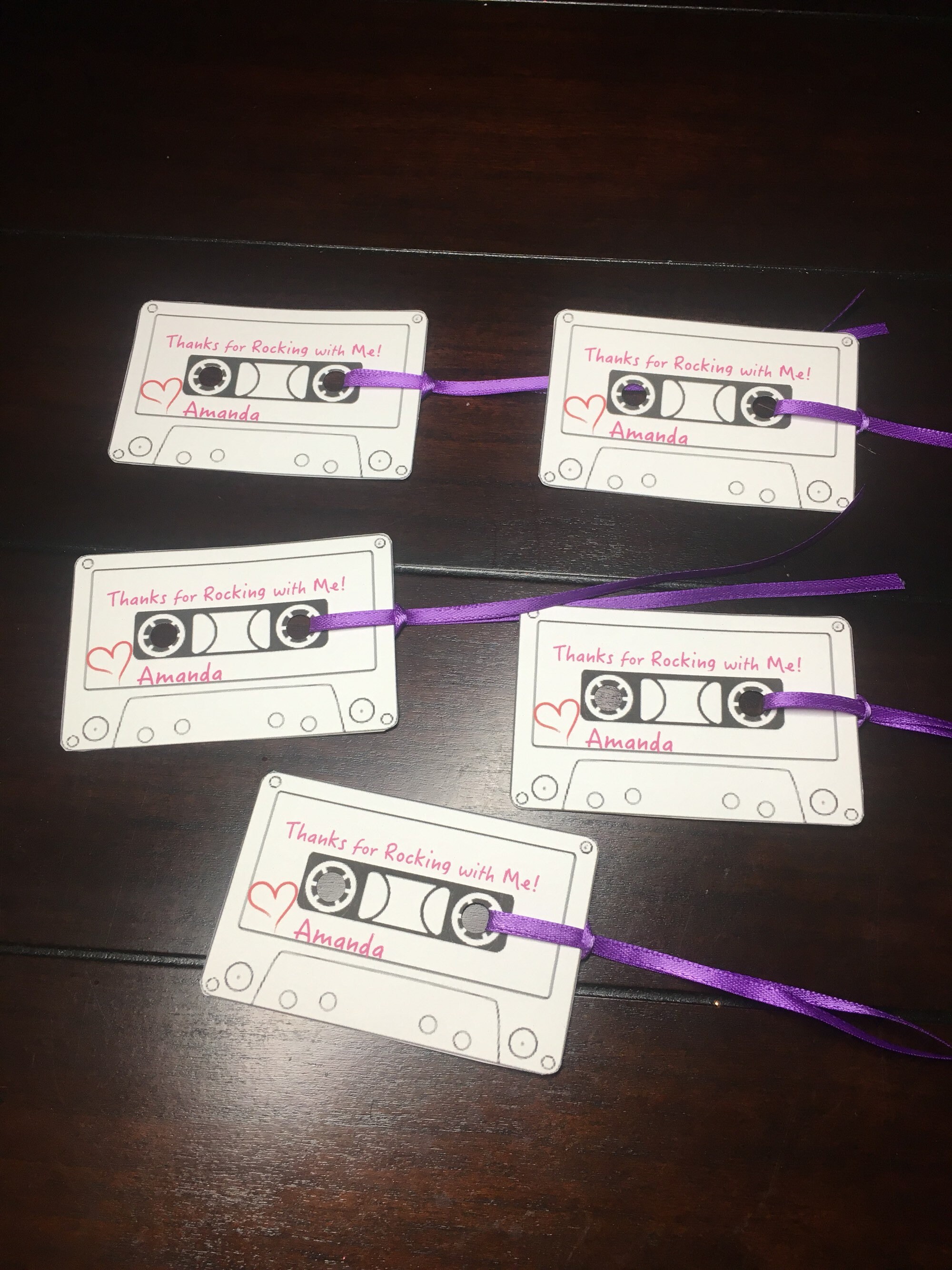 Cassette Tapes Tags Personalized Custom Awesome 80s Tags | Etsy