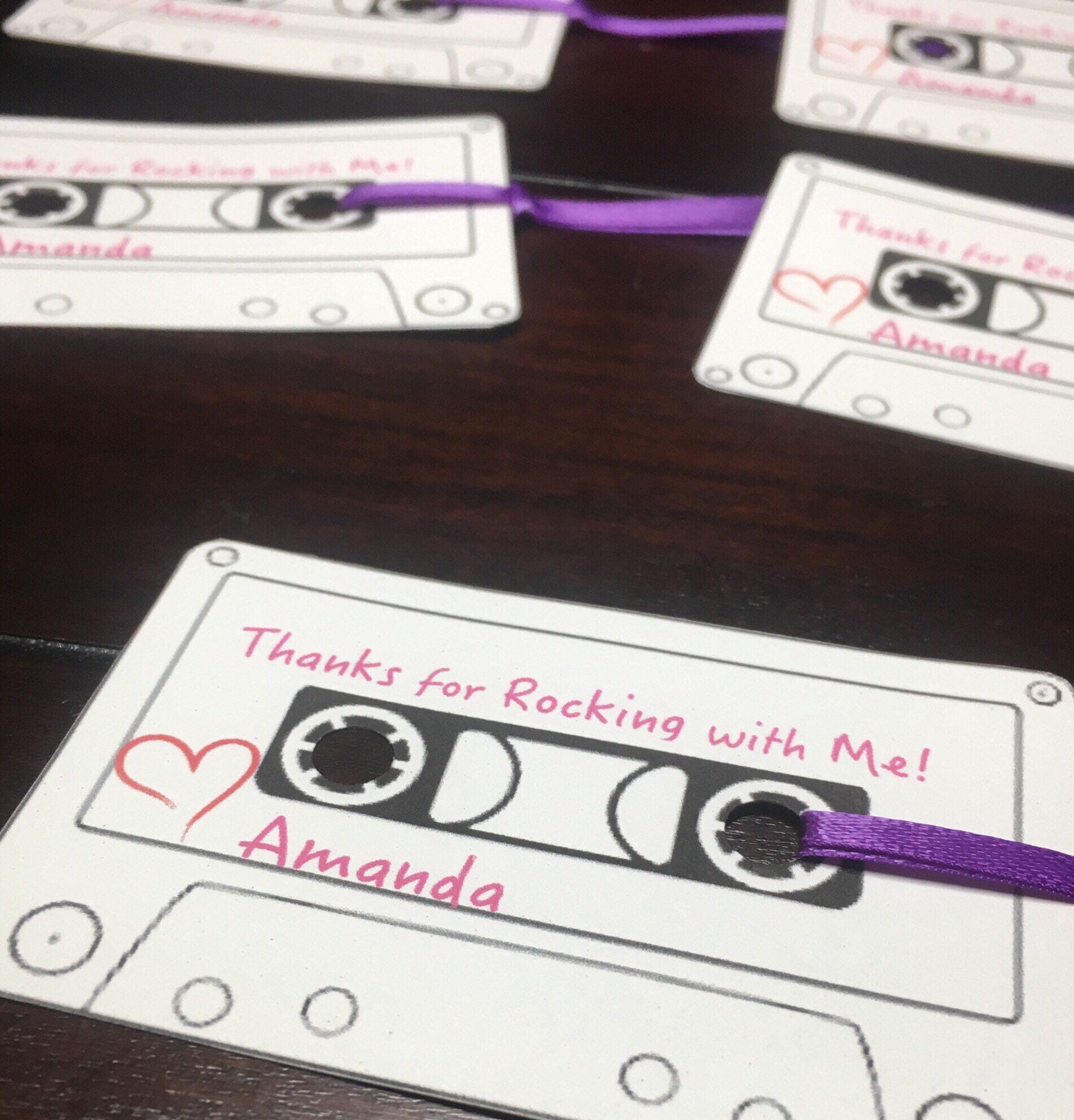 Cassette Tapes Tags Personalized Custom Awesome 80s Tags | Etsy