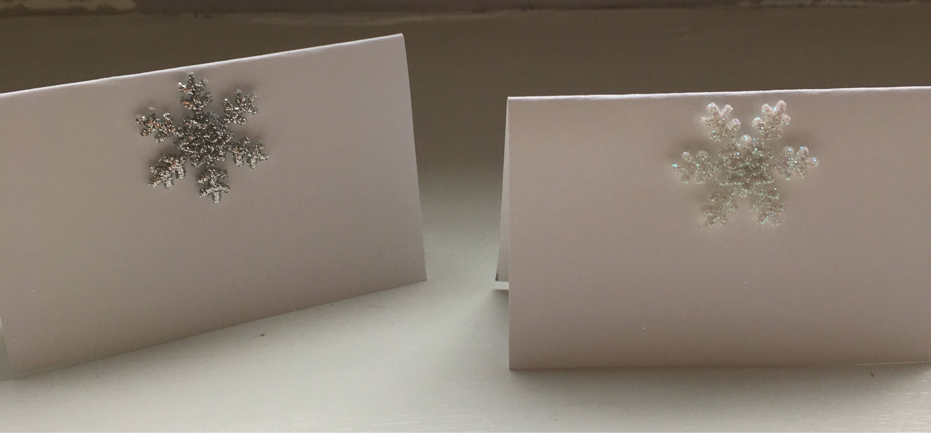 Snowflake Place Cards Winter Wedding Seat Cards Snow Flake | Etsy